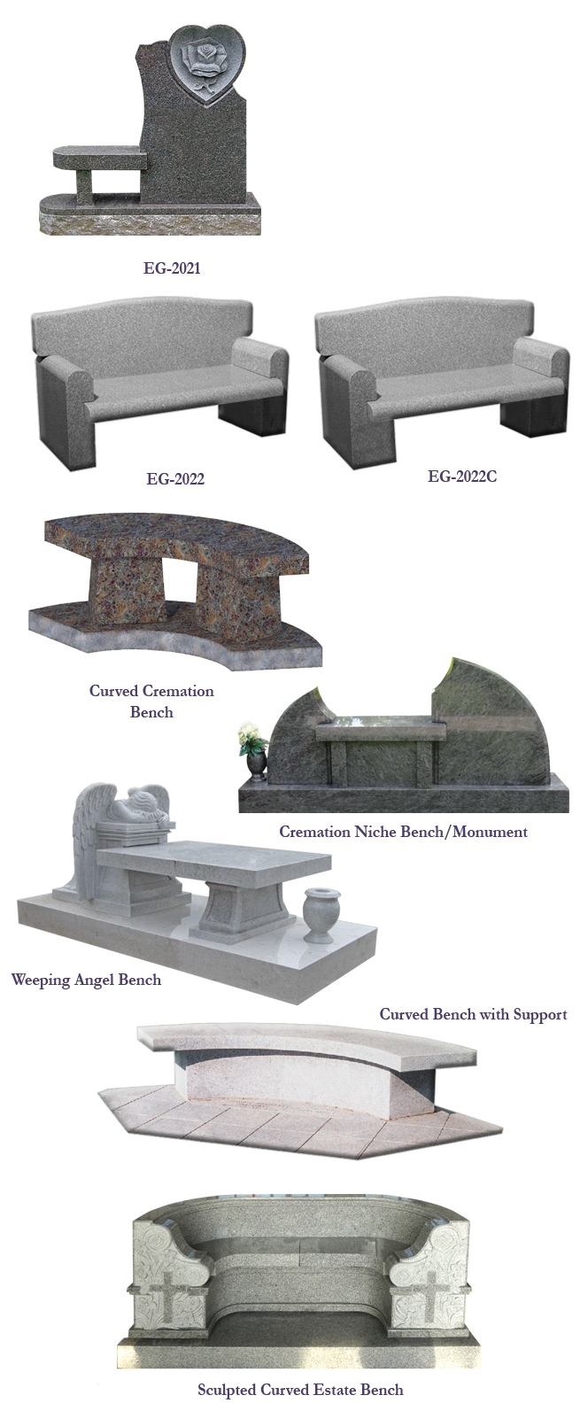 Eagle Granite Company | Bench Ordering